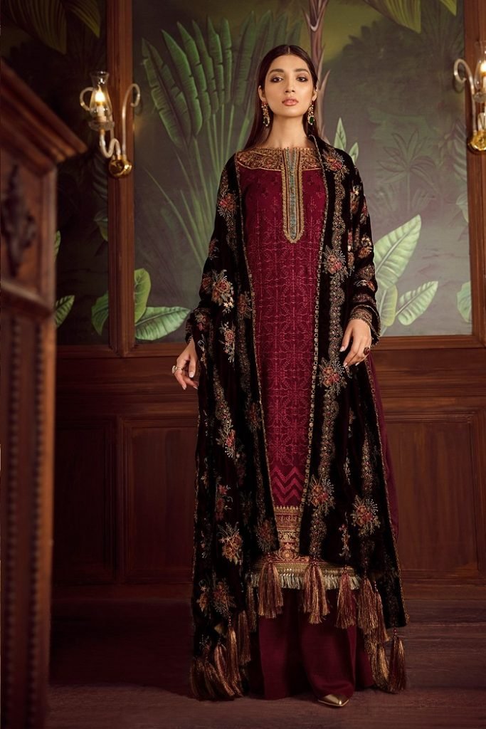 Baroque Wedding Wear Velvet Dresses Collection 2021