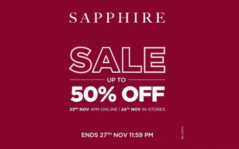 Sapphire Blessed Friday Sale 2023 Upto 50% Off With Price